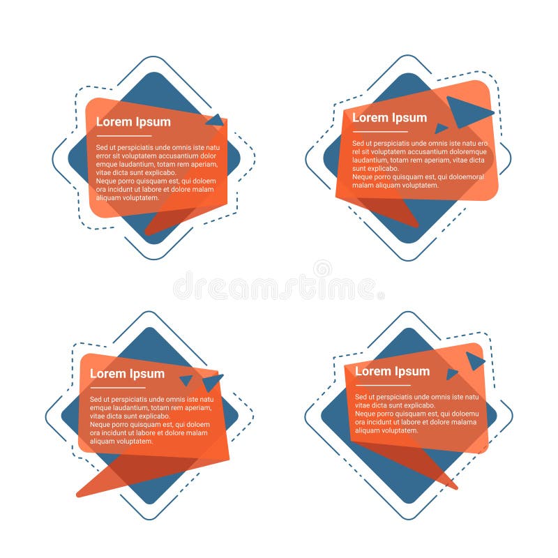 Geometry Text Banners stock vector. Illustration of design - 89806808