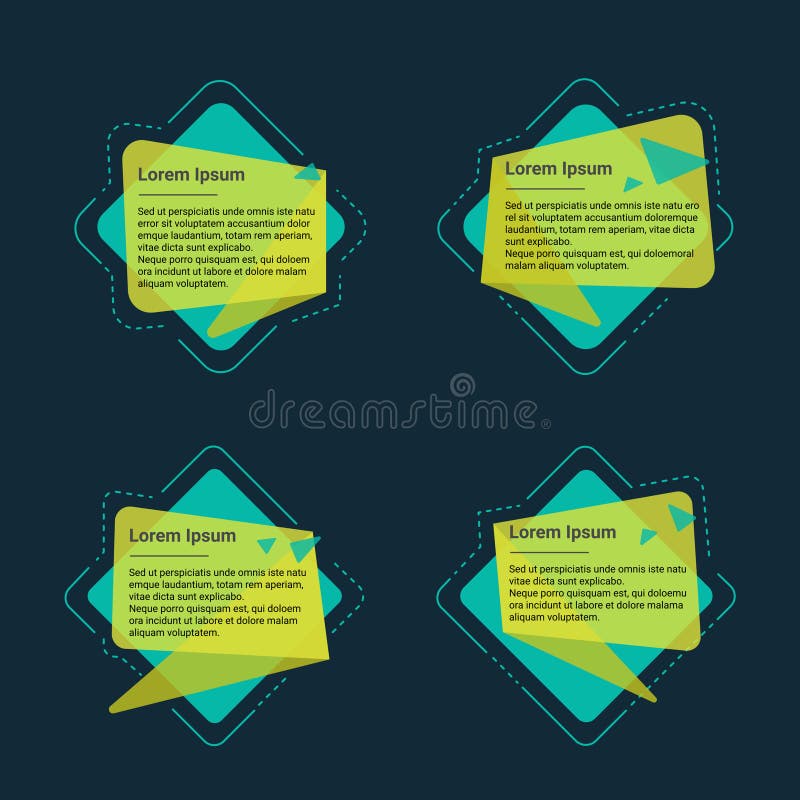 Geometry Text Banners stock vector. Illustration of four - 89806899
