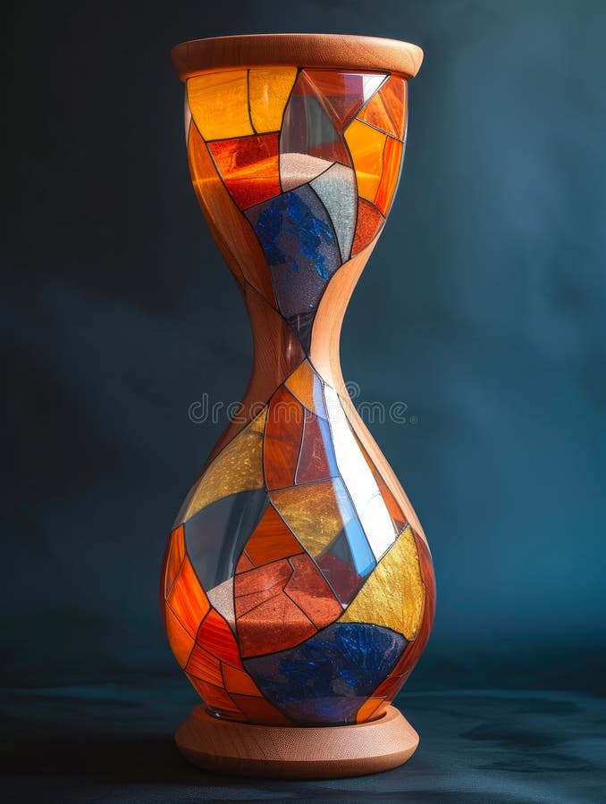 Geometry of Time: Hourglass Elegance. Stock Illustration - Illustration ...