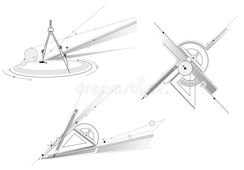 Geometry tool stock vector. Illustration of ruler, compasses - 11353065