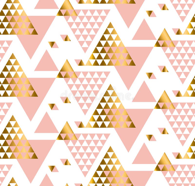 Geometry Triangle Pattern. Gold Stylized Vector Illustration Stock ... Geometry Triangle Pattern. Gold Stylized Vector Illustration Stock ...