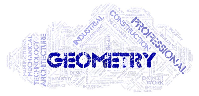 Geometry Word Cloud Collage, Education Concept Background Stock ...