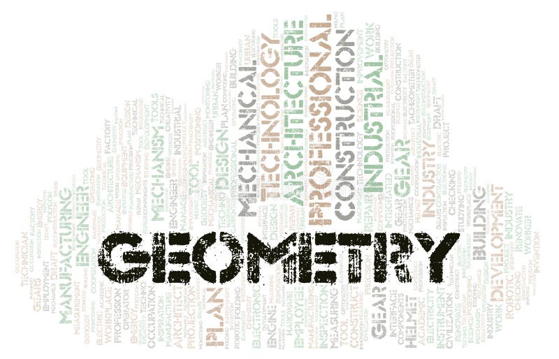 Geometry Typography Word Cloud Create with the Text only Stock ...