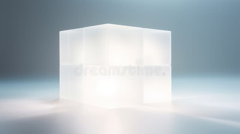 Geometry white cubes stock illustration. Illustration of illumination ...