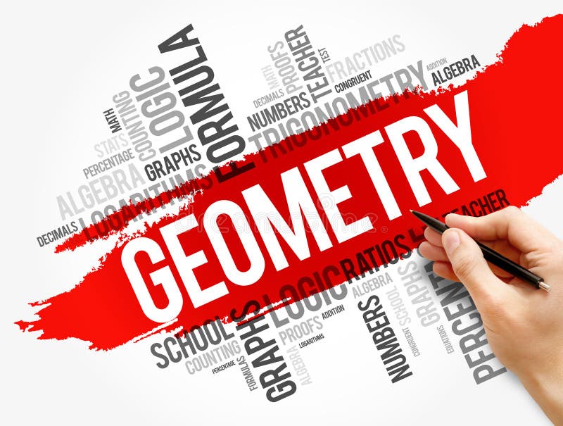 Geometry Word Cloud Collage, Education Concept Background Stock Image ...