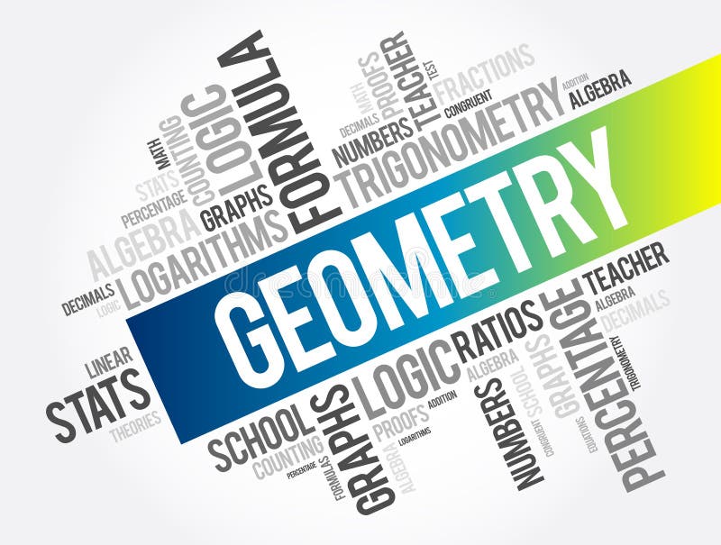 Geometry Word Cloud Collage, Education Concept Background Stock ...