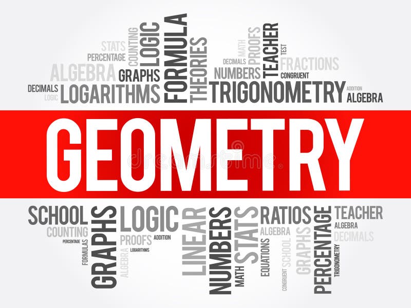 Geometry Word Cloud Collage, Education Concept Background Stock Photo ...