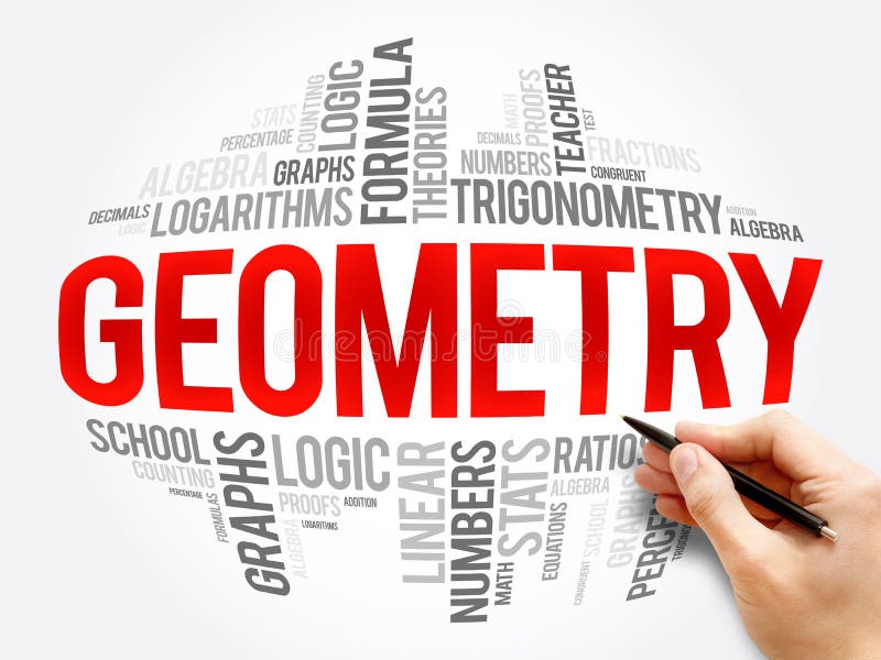 Geometry Word Cloud Collage Stock Photo - Image of lemma, expression ...