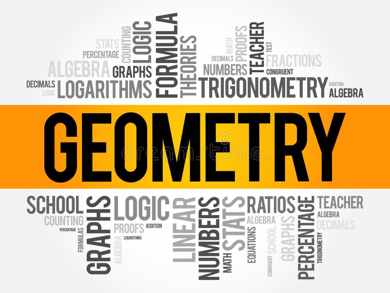 Geometry Word Cloud Collage Stock Image - Image of deviation ...