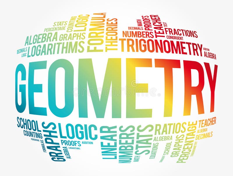 Geometry Word Cloud Collage, Education Concept Background Stock ...