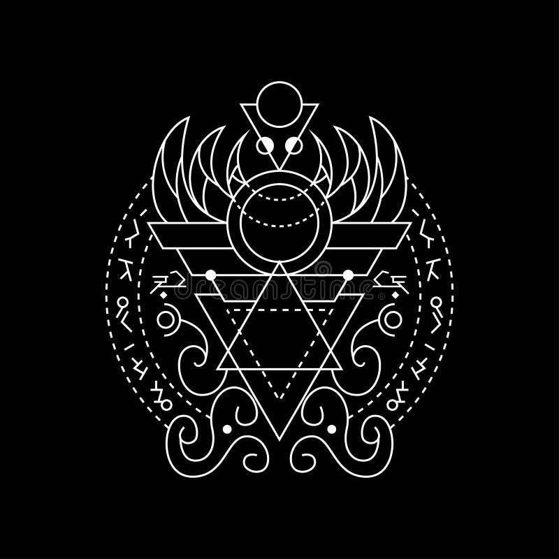 Geometrycal New Magic Moon Spell Stock Vector - Illustration of sign ...