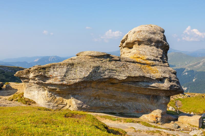 The Sphinx - Geomorphologic Rocky Structures In Bucegi Mountains Stock ...
