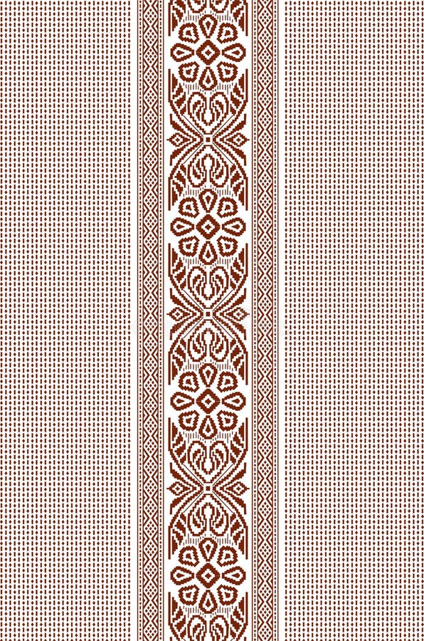 Geomtrical Ornamental Border Pattern. Fabric Texture Stock Illustration ...