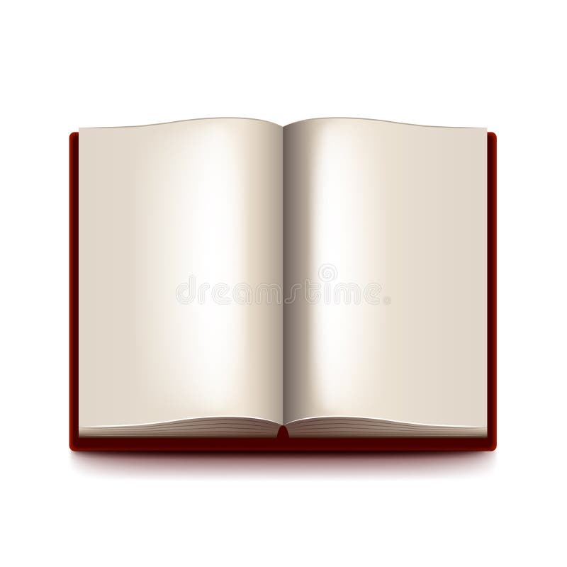 Geopend Boek Op Witte Vector Vector Illustratie - Illustration of bruin ...