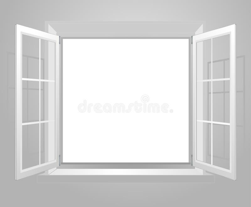 Geopend Venster in De Tekening Van De Baksteenvoorgevel Stock ...