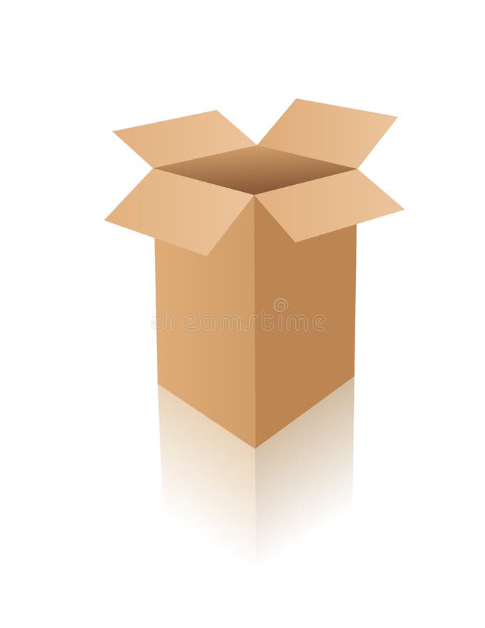 Open doos vector illustratie. Illustration of houder - 15095994