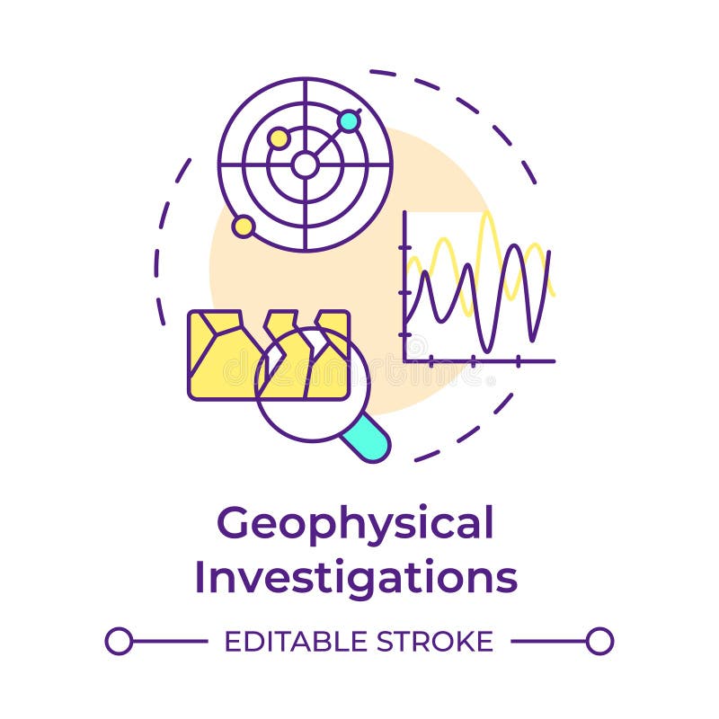 Geophysical Investigations Multi Color Concept Icon Stock Vector ...