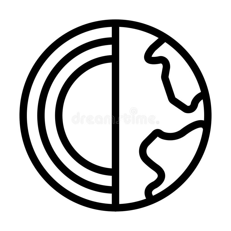 Geophysics Vector Thick Line Icon for Personal and Commercial Use Stock ...
