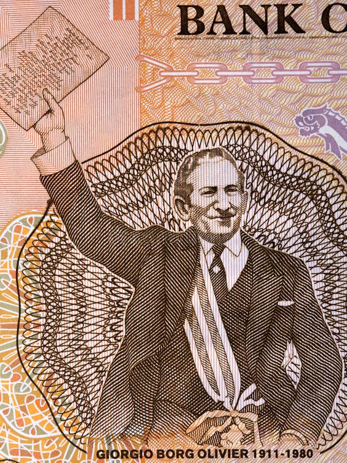 George Borg Olivier a Portrait Stock Image - Image of borg, macro ...