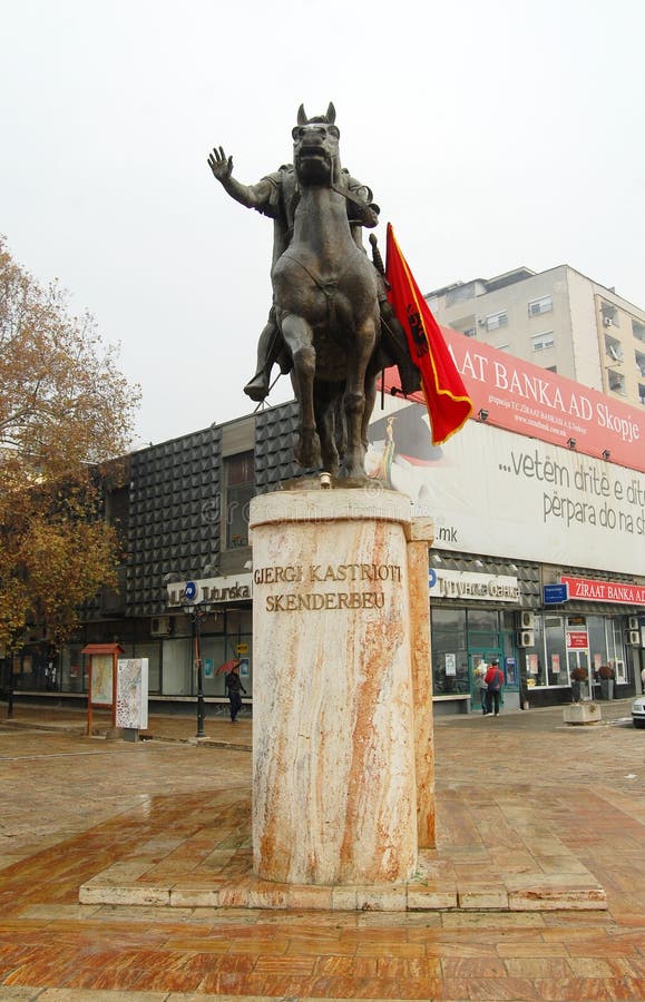 George Kastrioti Skanderbeg Editorial Image - Image of skanderbeg, city ...