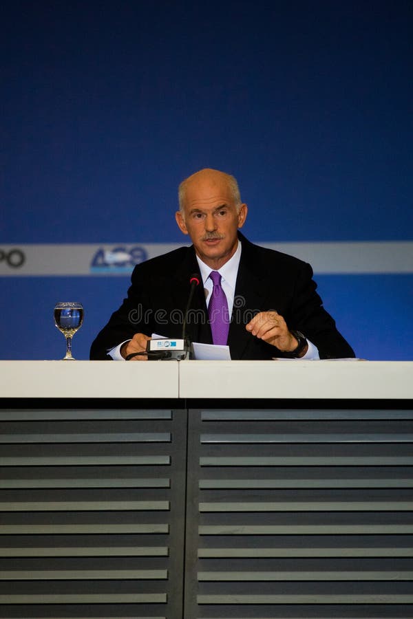 George Papandreou editorial photography. Image of hellas - 19469197