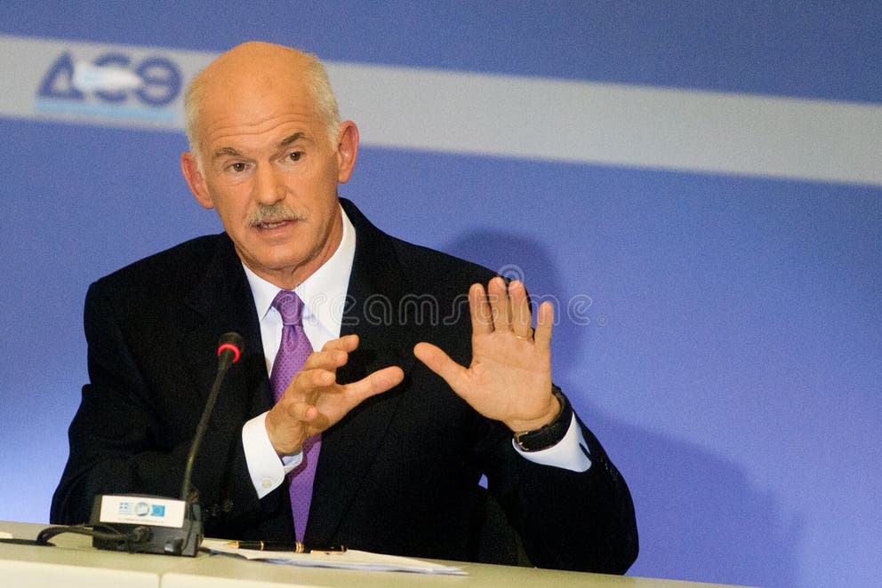 George Papandreou editorial photo. Image of primeminister - 19944436