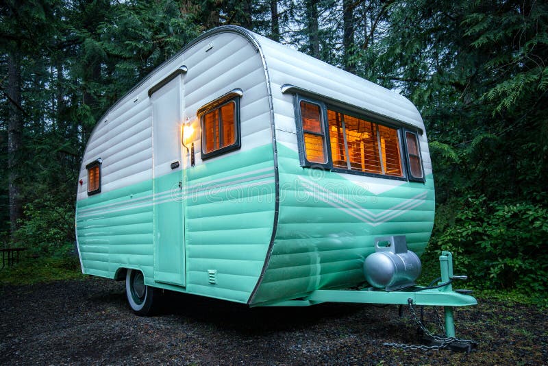 Estacada, or - USA: 06-12-2021: Vintage Terry Trailer, Fully Restored ...