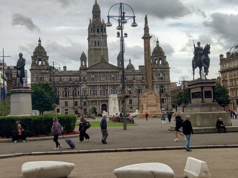 George square glasgow editorial photography. Image of plaza - 235940202
