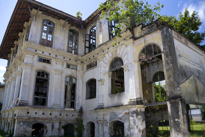 George Town Dilapidated Heritage Building Stock Photo - Image of houses ...