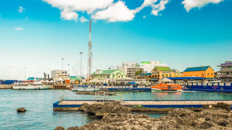 George Town-Port Panoramic foto de archivo. Imagen de isla - 130640192