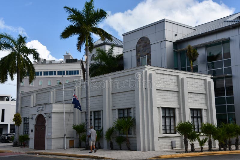 George Town Public Library on Grand Cayman in the Cayman Islands Stock ...