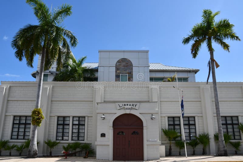 George Town Public Library on Grand Cayman in the Cayman Islands Stock ...