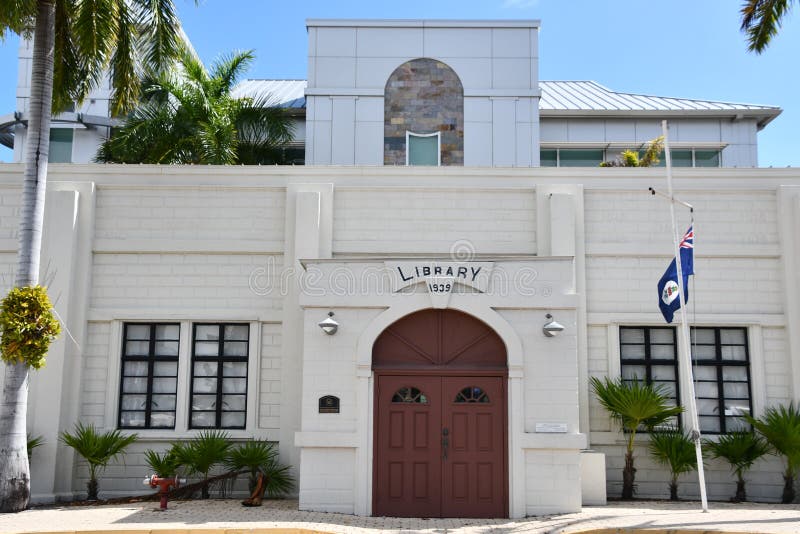 George Town Public Library on Grand Cayman in the Cayman Islands Stock ...
