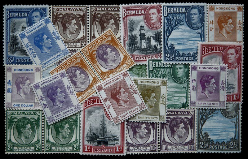 George VI stamps editorial stock photo. Image of historical - 58303693