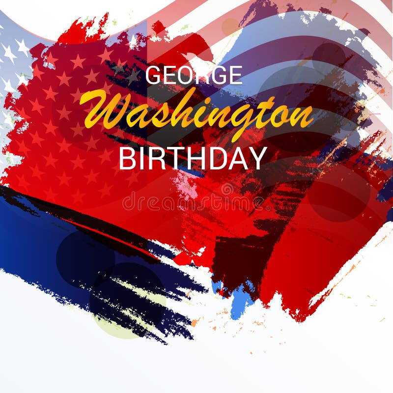 George Washington Birthday. Stock Illustration - Illustration of ...