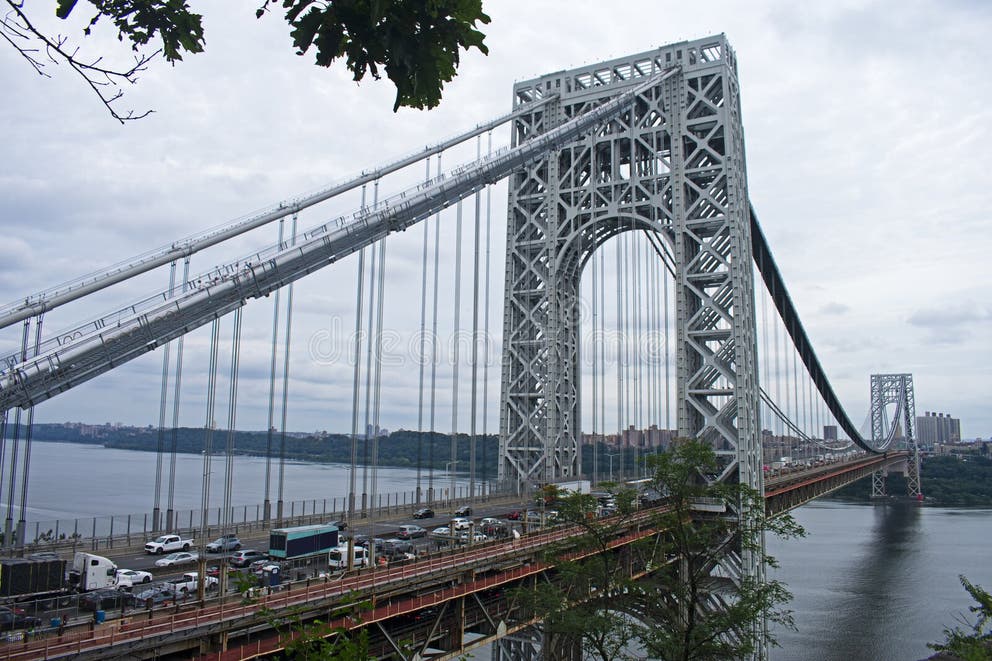 George Washington Bridge -25 Stock Image - Image of shore, nimbus ...