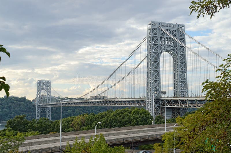 George Washington Bridge. stock photo. Image of apple - 82310392