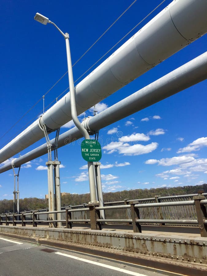 George Washington Bridge To New Jersey Imagen de archivo - Imagen de ...
