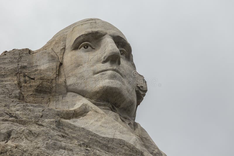 George Washington on Mount Rushmore Stock Image - Image of george, park ...