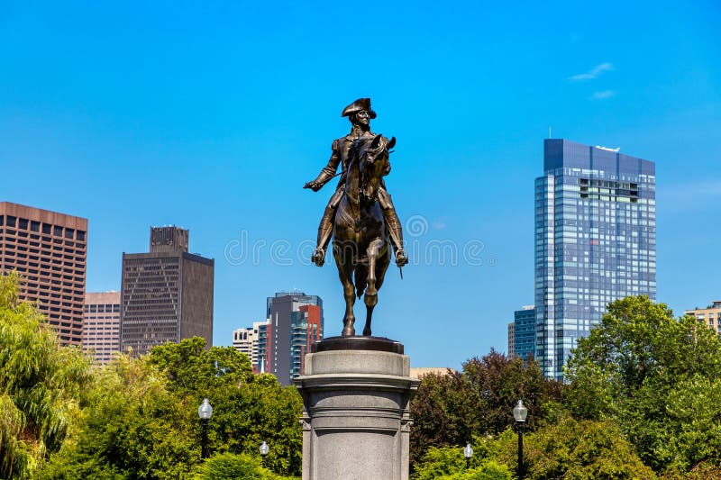 George Washington Statue in Boston Editorial Image - Image of freedom ...