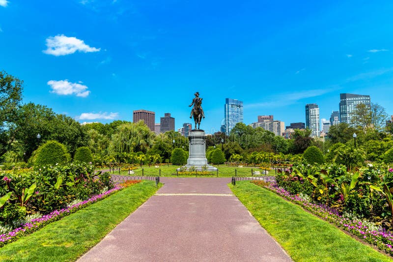 George Washington Statue in Boston Editorial Image - Image of botanical ...