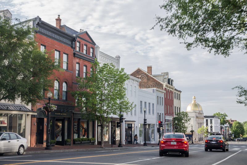 Georgetown Streets, Washington DC Stock Image - Image of georgetown ...