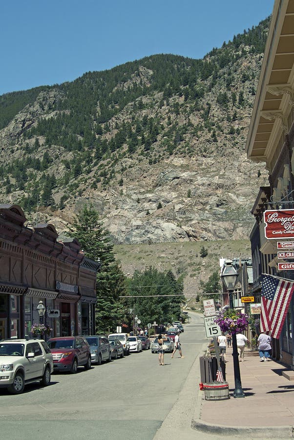 Georgetown Main Street redaktionelles foto. Bild von schaufenster ...