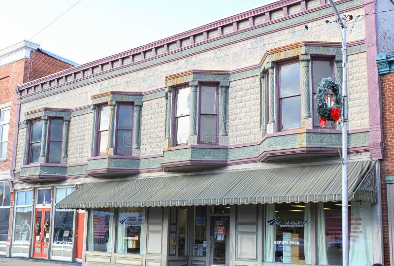 Georgetown Ohio Bowed Windows Editorial Stock Photo - Image of ...