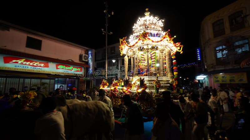 Silver Chariot Pulled by Cows Stock Footage - Video of malaysia, event ...