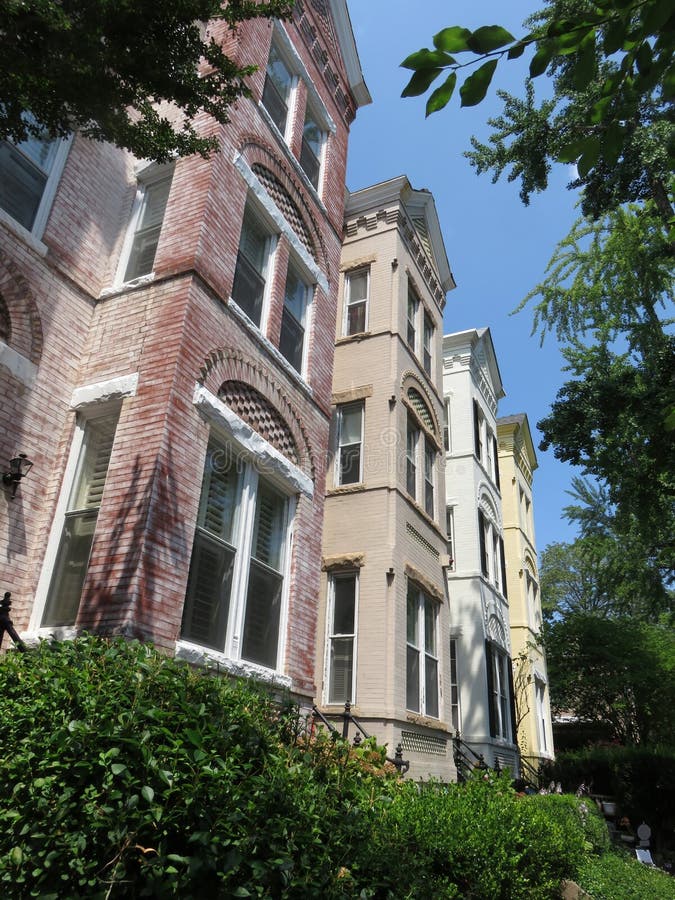 Washington Dc Red Row Homes Stock Photos - Free & Royalty-Free Stock ...