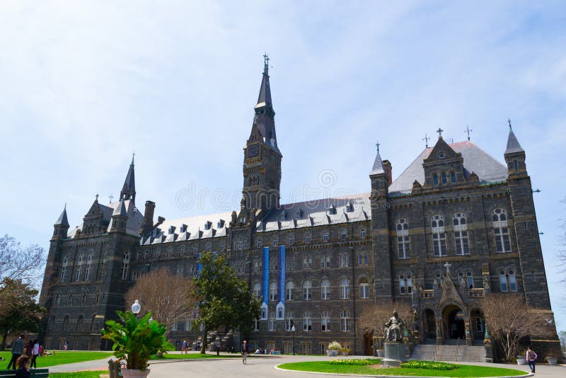 Georgetown University Main Building Editorial Stock Image - Image of ...