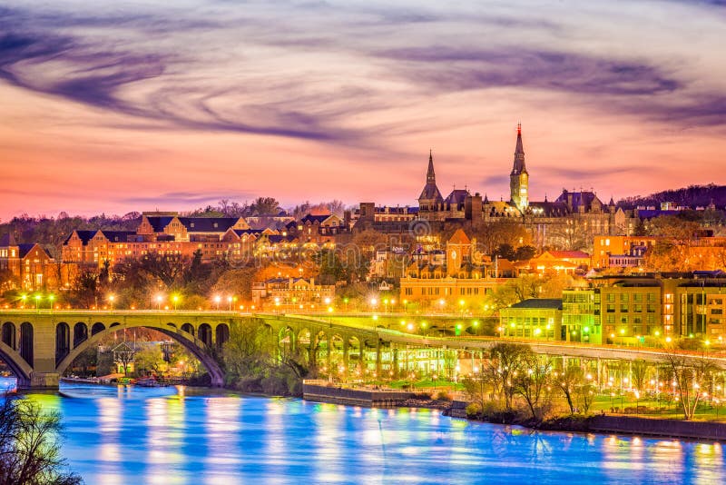 Georgetown, Washington DC, USA Stock Image - Image of river, college ...