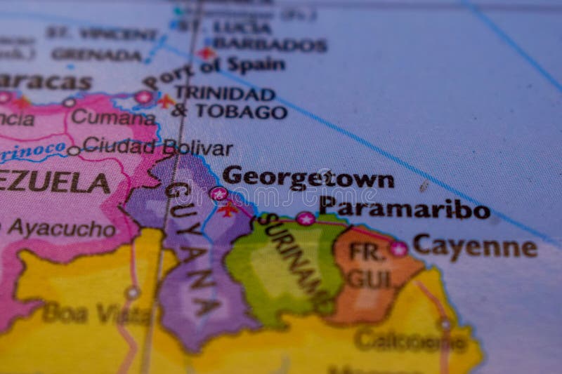 Georgetown on the World Map-Geo Political Map Stock Photo - Image of ...