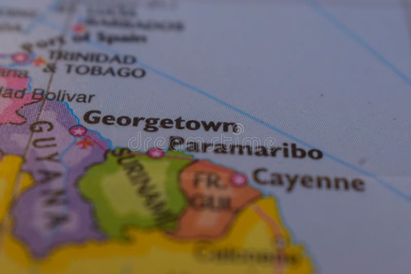 Georgetown on the World Map-Geo Political Map Stock Photo - Image of ...